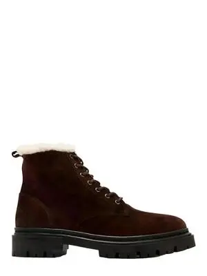 Staud Henry Shearling Boots - Brown