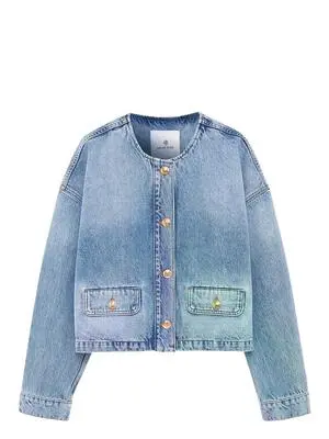 ANINE BING Buttoned Pocket Jacket - Blue