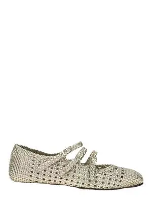 CAREL Ariana Woven Ballet Flats - Gold