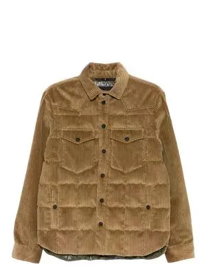 Moncler Gelt Corduroy Padded Shirt Jacket - Brown