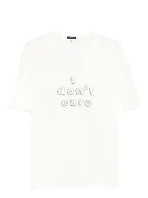 R13 I Don't Care Graphic-print T-shirt - Neutrals