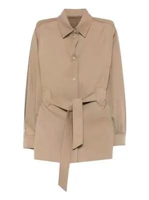 Max Mara Belted Fitted Jacket - Neutrals