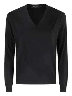 Max Mara V-neck Long Sleeve Sweater - Black