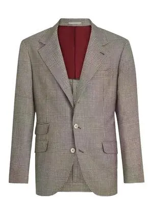 Brunello Cucinelli Check Blazer - Brown