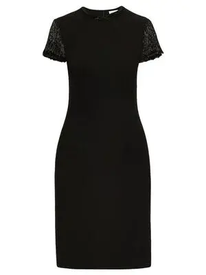 Oscar De La Renta Bugle Bead-embellished Dress - Black