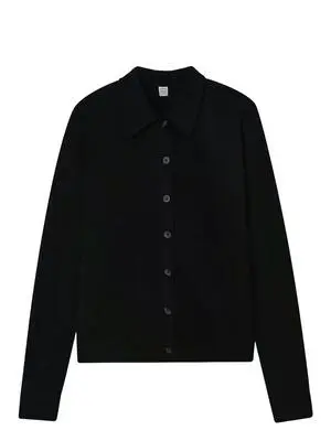 TOTEME Buttoned Collar Cardigan - Black