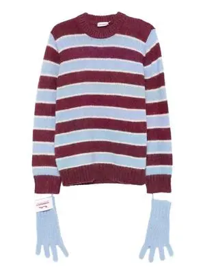 CHARLES JEFFREY Striped Gloves Sweater