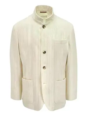 Brunello Cucinelli Buttoned Corduroy Jacket - Neutrals