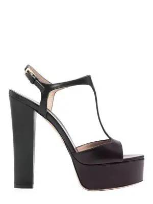 TOM FORD T-strap Heeled Sandals - Black