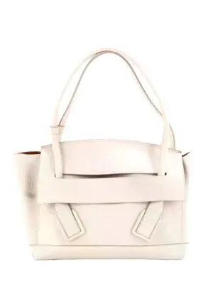 Bottega Veneta Arco Bag Grainy Leather Medium Satchel - White