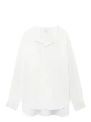 Y’s High-low Cotton Shirt - White