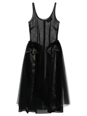 Simone Rocha Bow Midi Dress - Black
