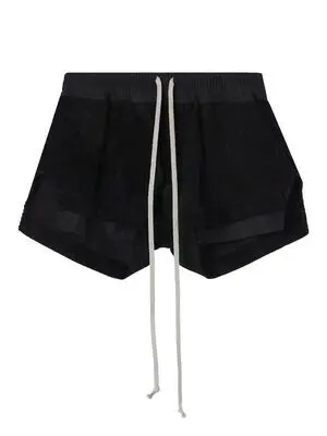 Rick Owens Corduroy Drawstring-waist Shorts - Black