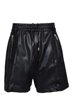 Dsquared2 Zipped-pockets Leather Shorts - Black