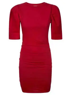 Isabel Marant Mylda Puff-sleeve Mini Dress - Red