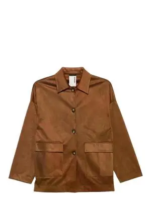 REWIND Flap-pocket Button-up Jacket - Brown