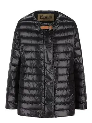 Herno Long-sleeved Puffer Jacket - Black