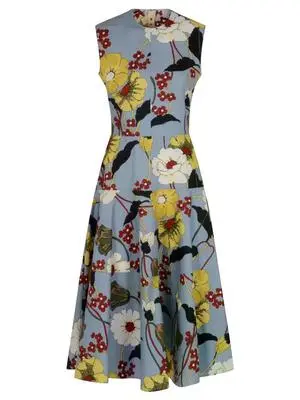 Marni Floral Sleeveless Dress - Blue