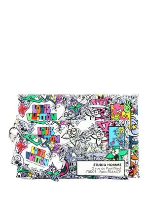 LOUIS VUITTON Trio Envelope Pouch Set Limited Edition Monogram Comics Canvas - Multicolour