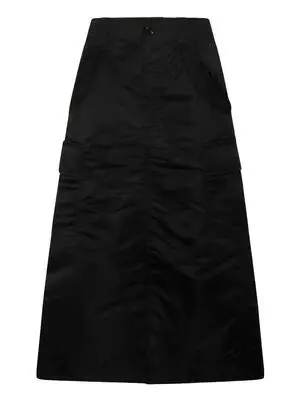 Sacai Pleated Midi Skirt - Black