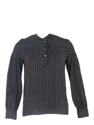 A.p.c. Polka-dot Long Sleeve Blouse - Black