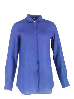 Loro Piana Linen Long-sleeve Shirt - Blue