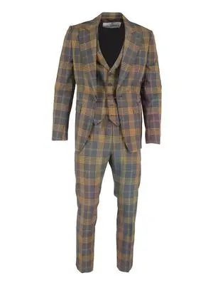 VIVIENNE WESTWOOD Plaid-pattern Three-piece Suit - Grey