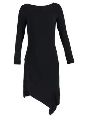 Roland Mouret Asymmetric Long-sleeve Dress - Black