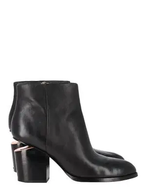 ALEXANDER WANG Gabi Leather Ankle Boots - Black
