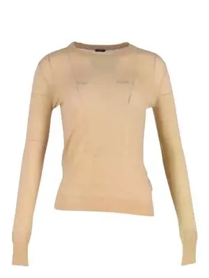 JOSEPH Cashair Rib-detail Top - Neutrals