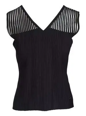 Akris Semi-sheer Sleeveless Top - Black