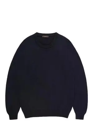 ZANONE Crew-neck Knitted Sweater - Blue