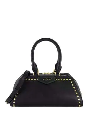 Givenchy Studded Top-handle Leather Shoulder Bag - Black
