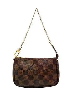 LOUIS VUITTON 2012 Damier Ebene Mini Pochette Accessoires Handbag - Brown