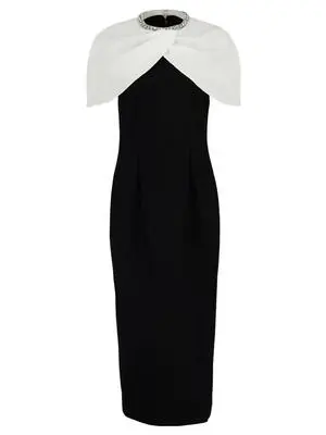Roland Mouret Crystal-trim Midi Dress - Black