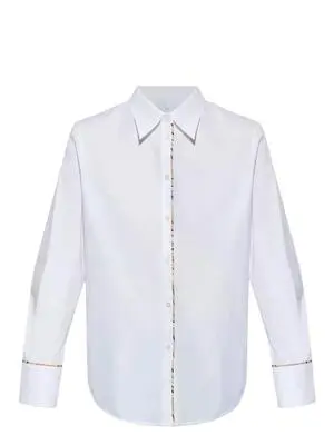Paul Smith Buttoned Stripe-trim Shirt - White