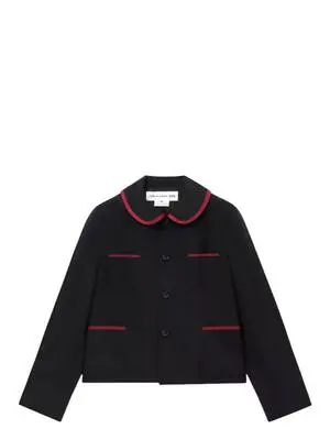 Comme Des Garçons Peter Pan Collar Pocket Jacket - Black