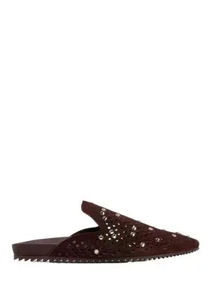 PEDRO GARCIA Braidy Embellished Mules - Brown