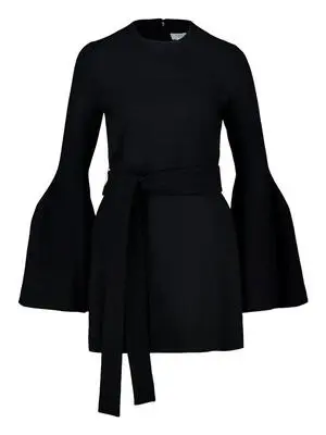 Gabriela Hearst Shadon Bell-sleeve Tunic Blouse - Black