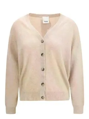 ALLUDE Button V-neck Cardigan - Neutrals