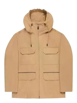 Montedoro Hooded Piped-trim Jacket - Neutrals