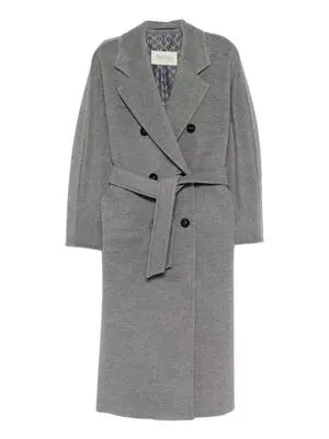 Max Mara Double-breasted Belted Coat - Grey
