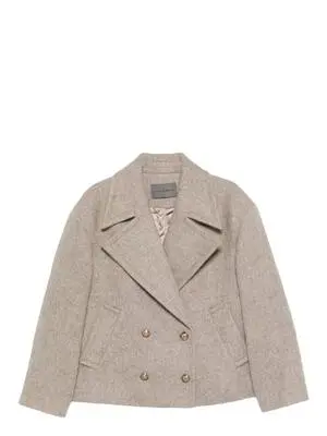 LIBERADD Double-breasted Jacket - Neutrals