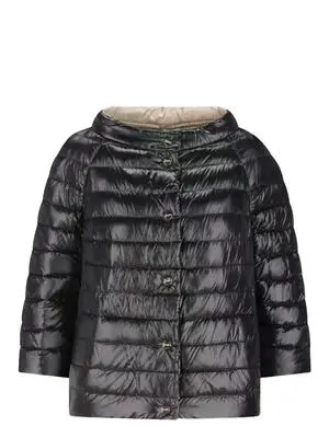 Herno Button Quilted Jacket - Black