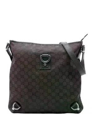 Gucci Gg Nylon Abbey D-ring Crossbody Bag - Brown