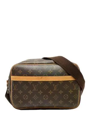 LOUIS VUITTON 2002 Monogram Reporter Pm Crossbody Bag - Brown