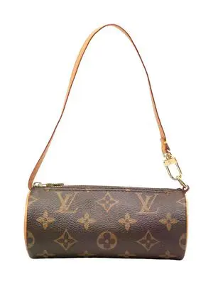 LOUIS VUITTON Monogram Papillon Pochette Handbag - Brown