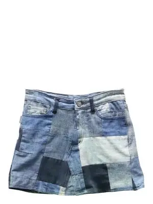 Zadig&Voltaire Patchwork Denim Mini Skirt - Blue