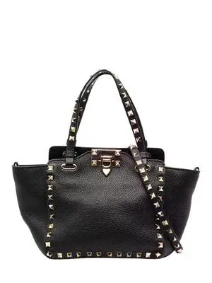 Valentino Garavani 2000-2017 Mini Rockstud Trapeze Satchel - Black
