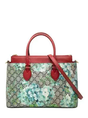 Gucci Gg Supreme Blooms Linea A Tote - Brown